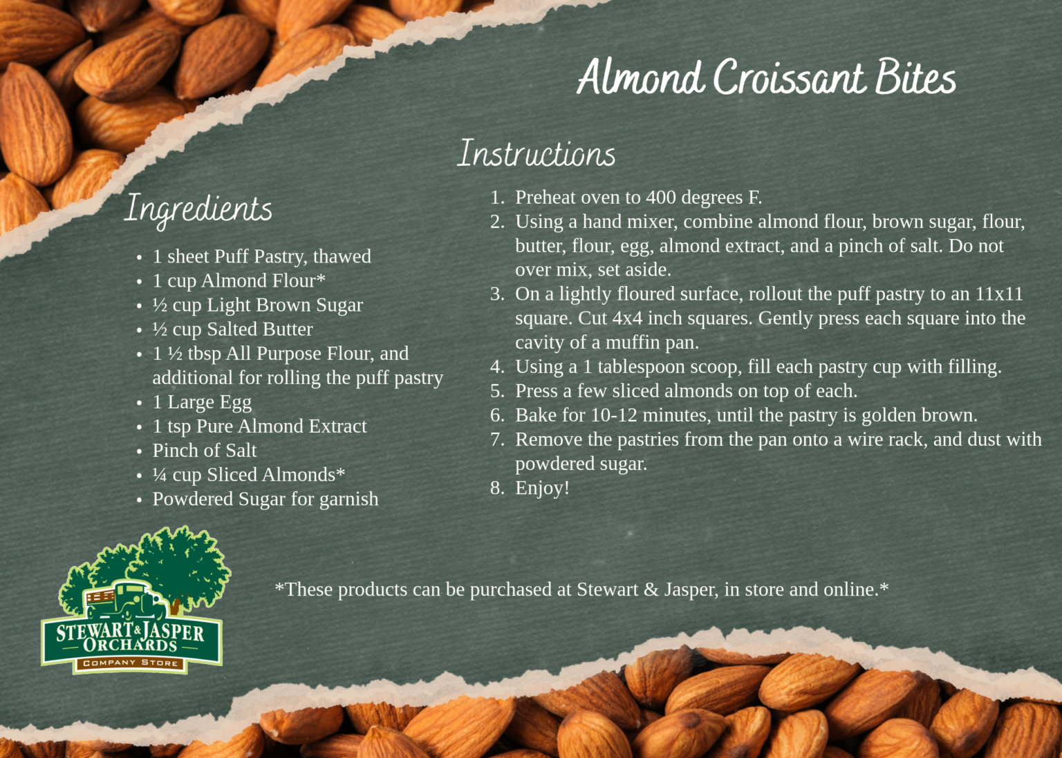 Almond Croissant Bites - Stewart and Jasper Orchards